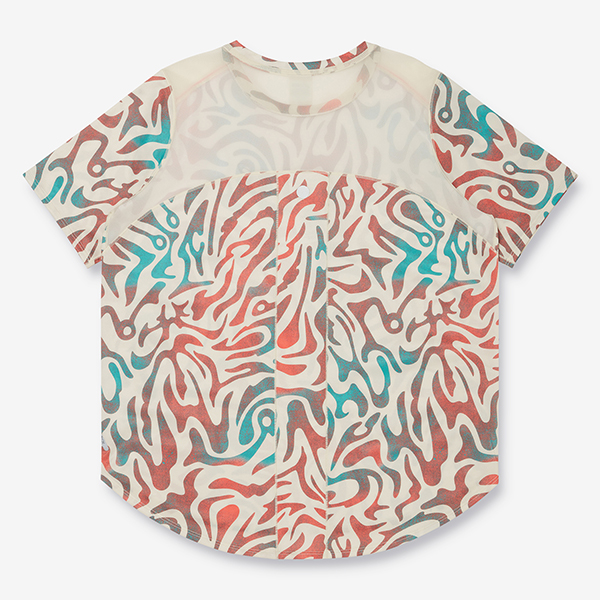 우먼 로드 올오버프린트 숏 슬리브 탑 - 아식스 공식 온라인스토어